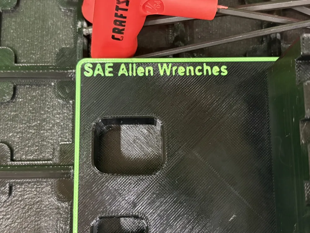 Craftsman SAE Allen Key Holder Gridfinity - Free 3D Print Model ...