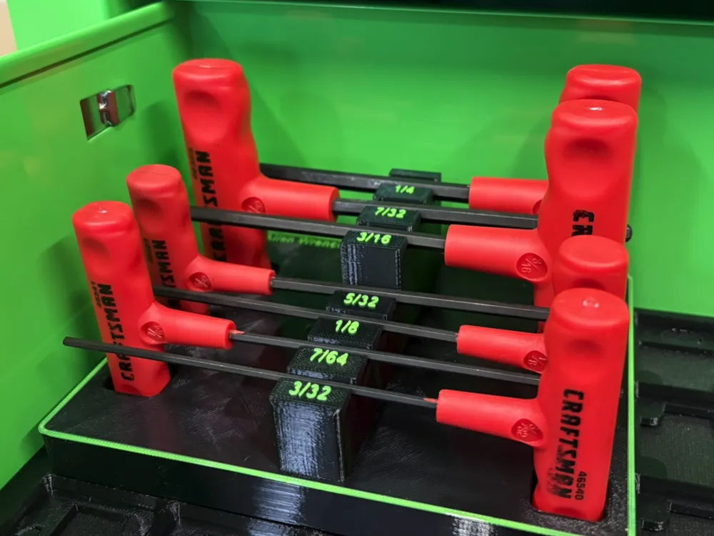 Craftsman SAE Allen Key Holder Gridfinity - Free 3D Print Model ...