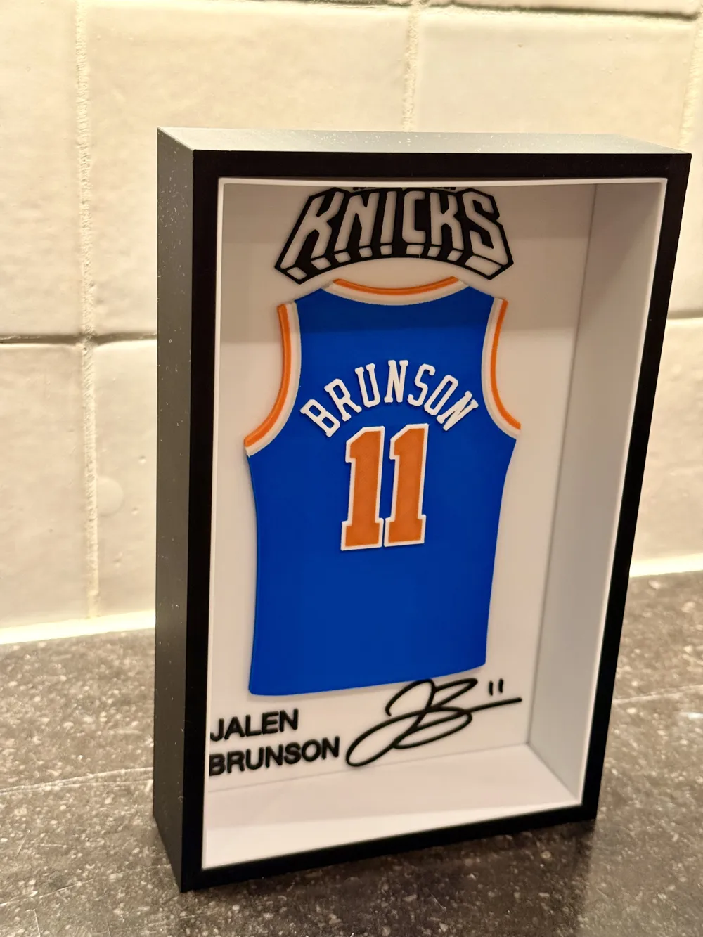 Jalen Brunson - New York Knicks - Jersey Frame - Free 3D Print Model ...