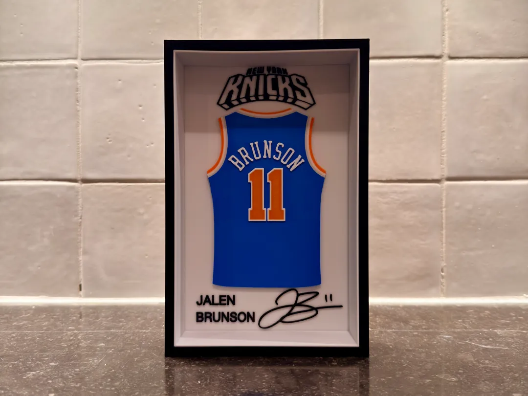 Jalen Brunson - New York Knicks - Jersey Frame - Free 3D Print Model ...