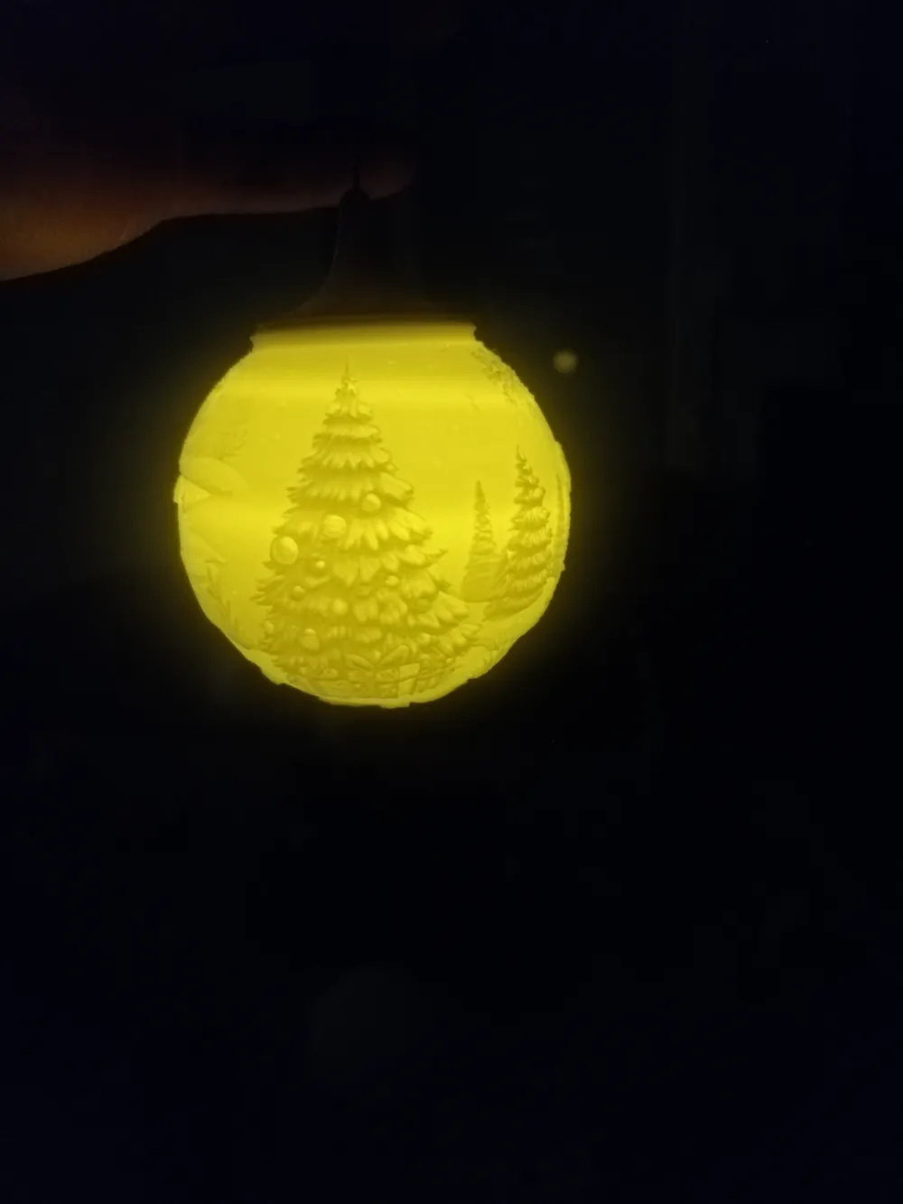 Snowman Christmas Tree Ornament Lithophane Ball - Free 3D Print Model ...