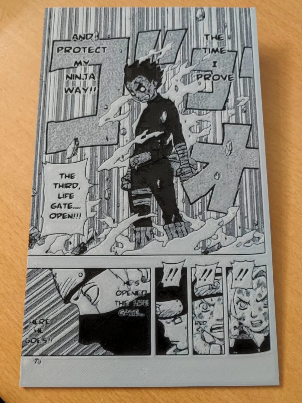 Rock Lee Manga Panel Hueforge by Rick_104 MakerWorld: Download Free 3D ...