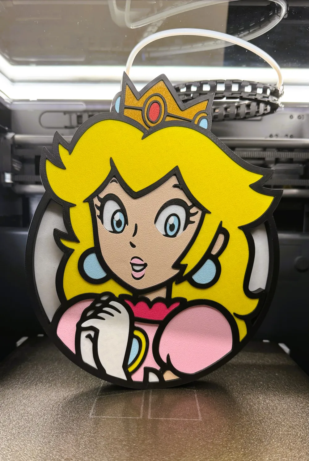 Princess Peach (NO AMS) Wall Art - Free 3D Print Model - MakerWorld