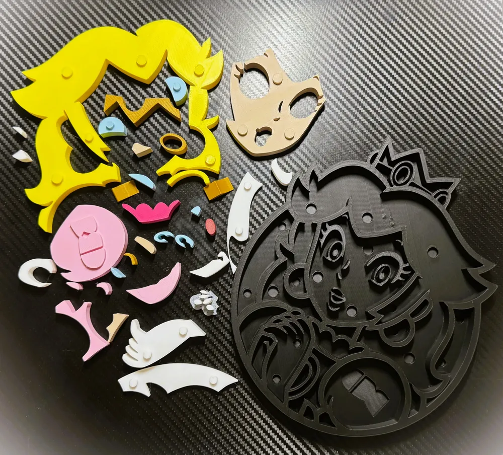 Princess Peach (NO AMS) Wall Art - Free 3D Print Model - MakerWorld
