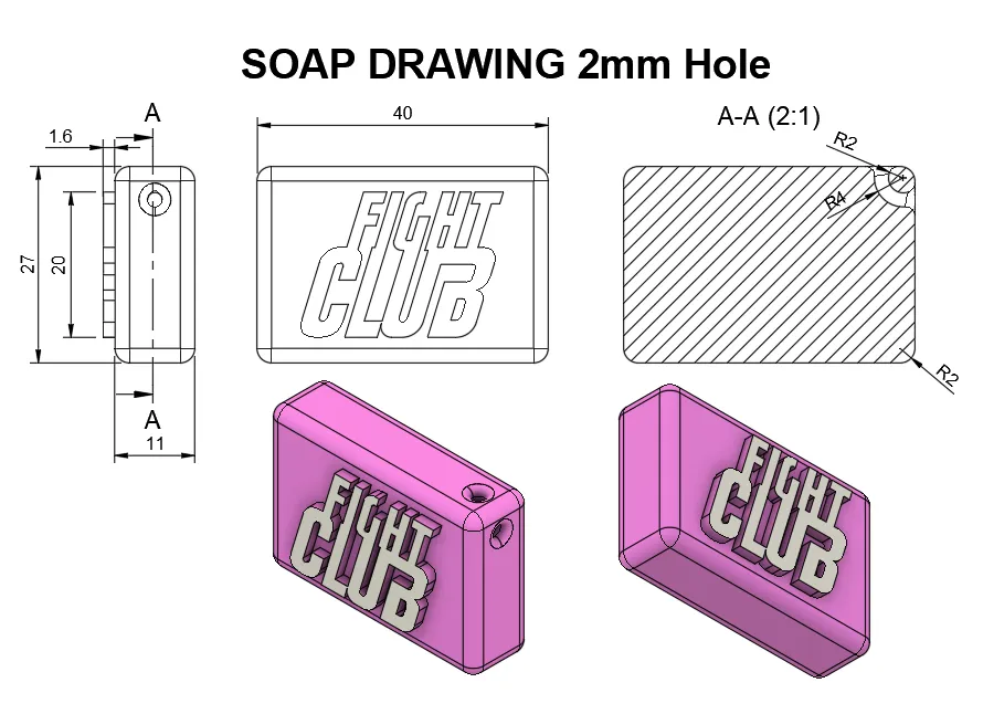 Fight Club Soap Keychain by Drak MakerWorld: Download Free 3D Models