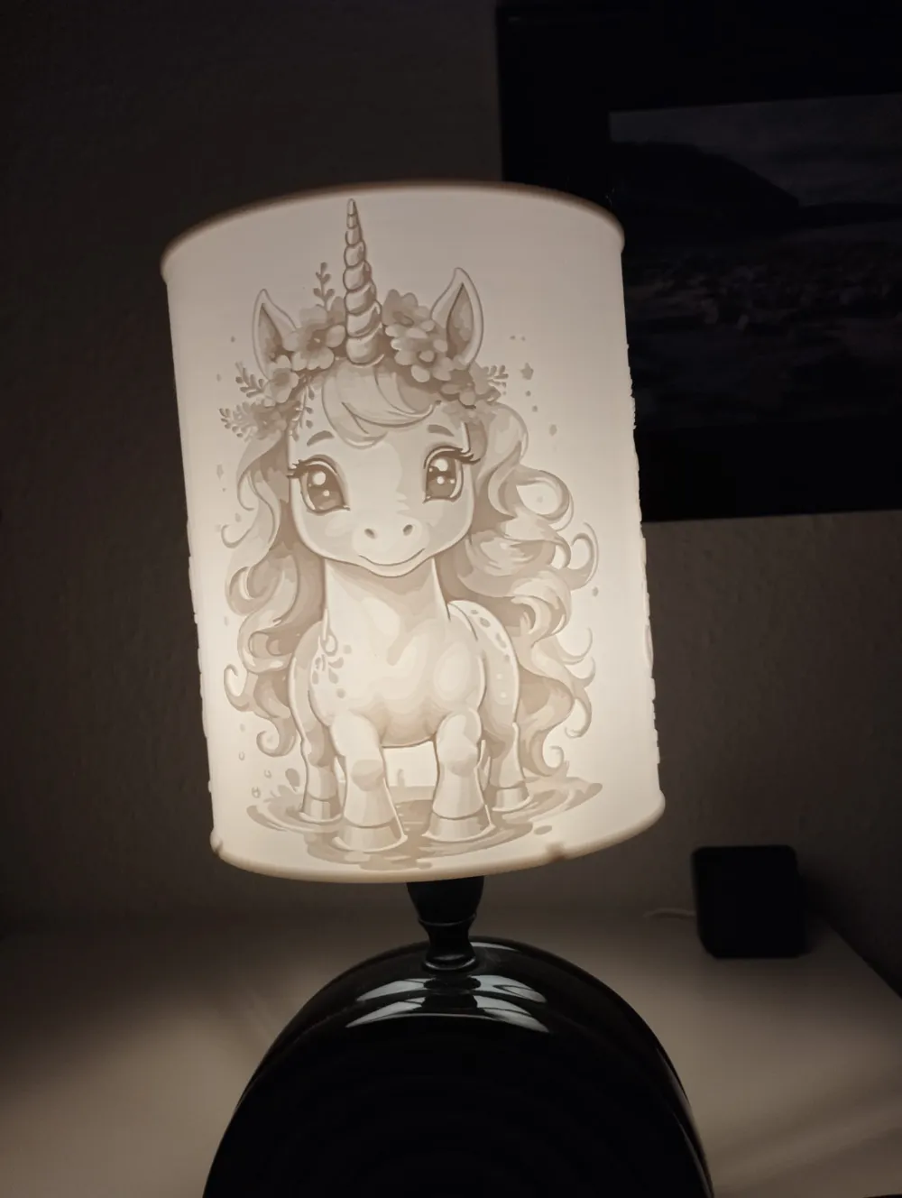 Bedside lamp lithophane unicorn / Bedside lamp - Free 3D Print Model ...