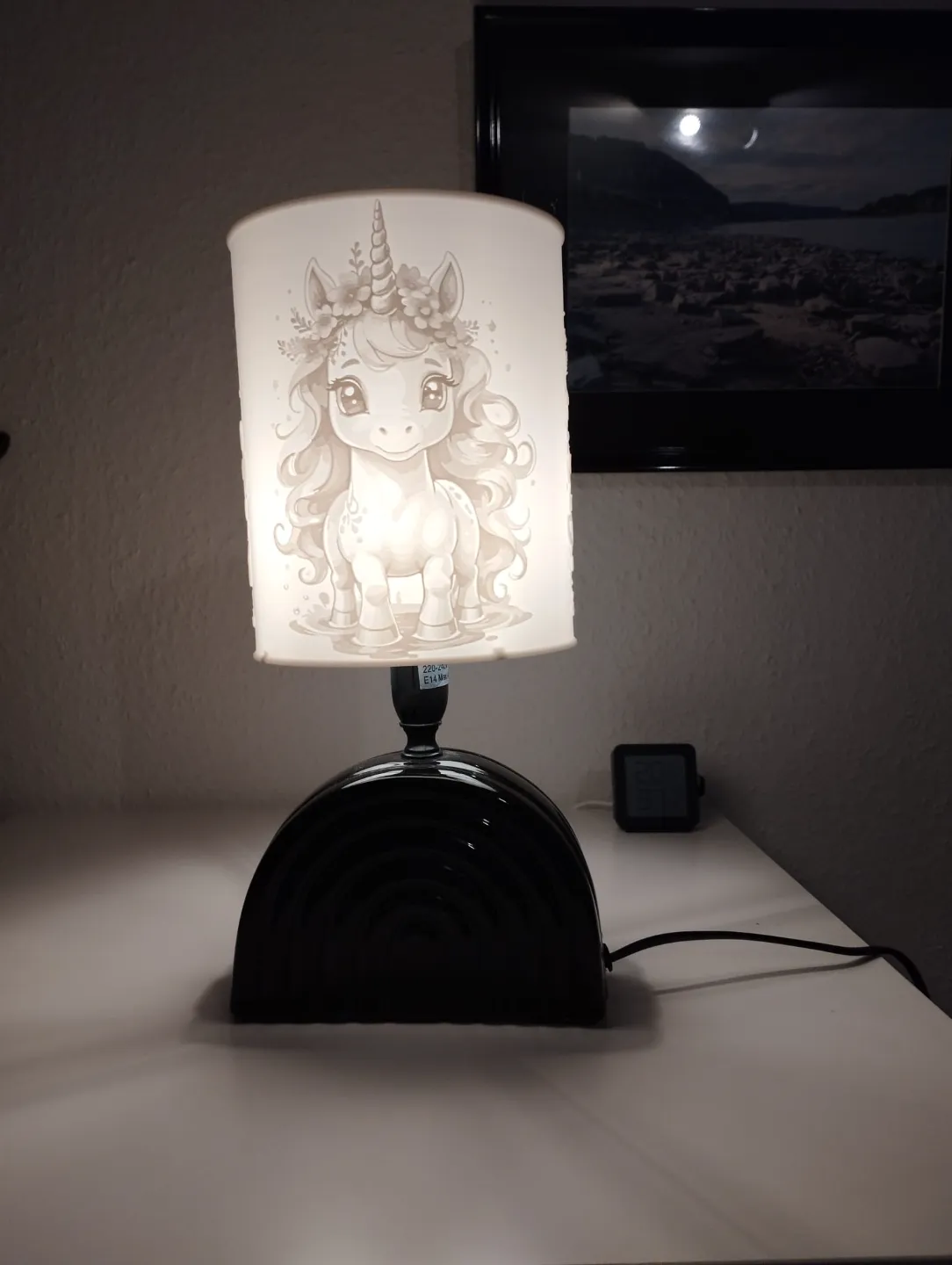 Bedside lamp lithophane unicorn / Bedside lamp - Free 3D Print Model ...