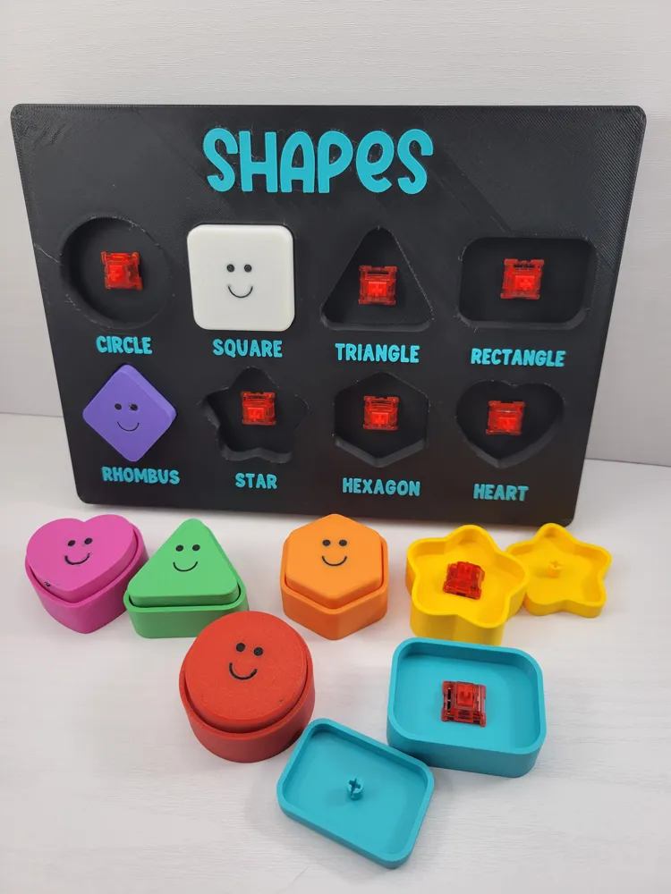 Happy Shape Clickers Board and Individual Kawaii by STEMStarters ...