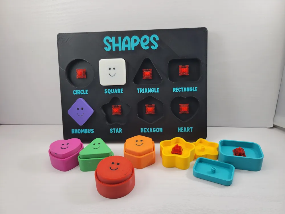 Happy Shape Clickers Board and Individual Kawaii by STEMStarters ...