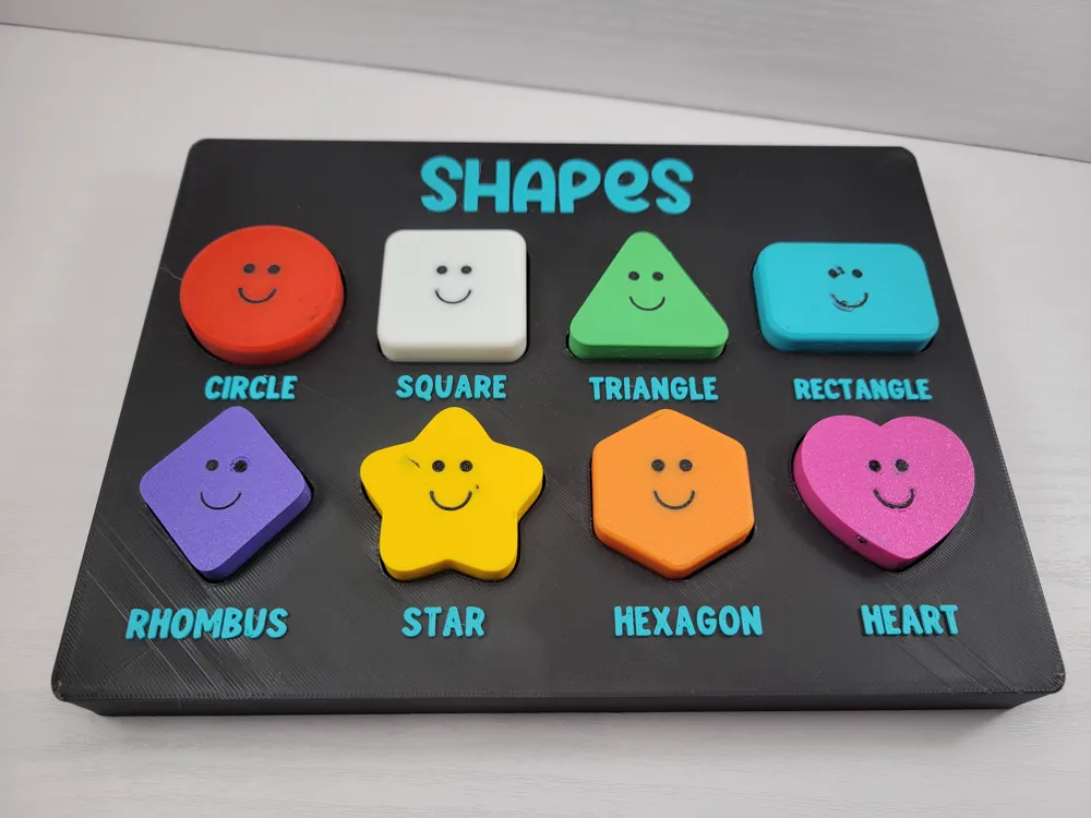 Happy Shape Clickers Board and Individual Kawaii by STEMStarters ...