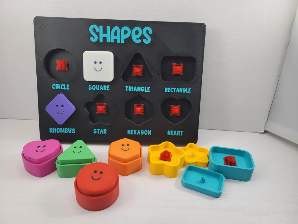 Happy Shape Clickers Board and Individual Kawaii by STEMStarters ...