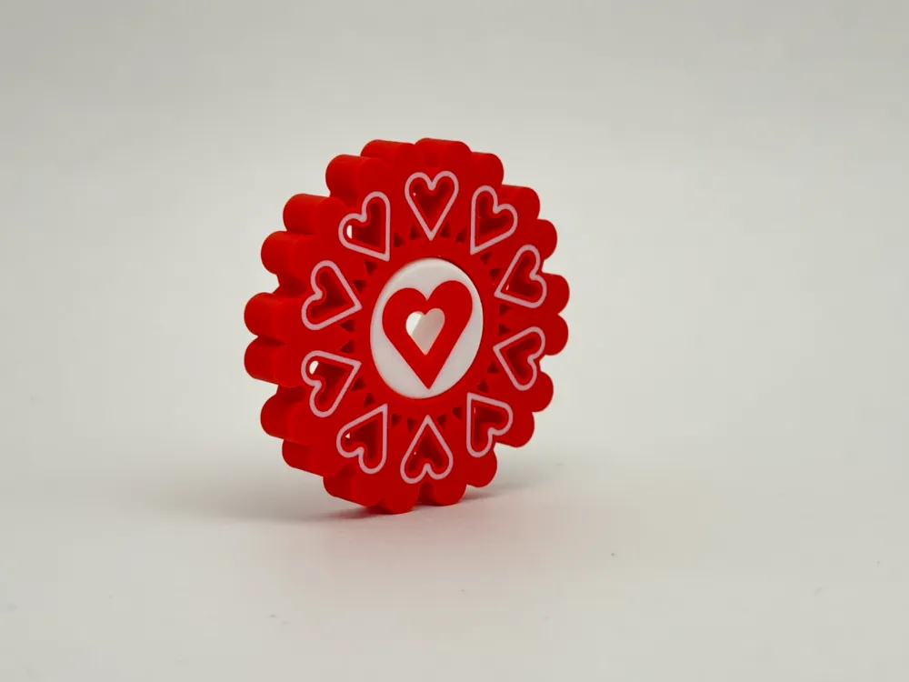 Heart Fidget Spinner #2 by L10design MakerWorld: Download Free 3D Models