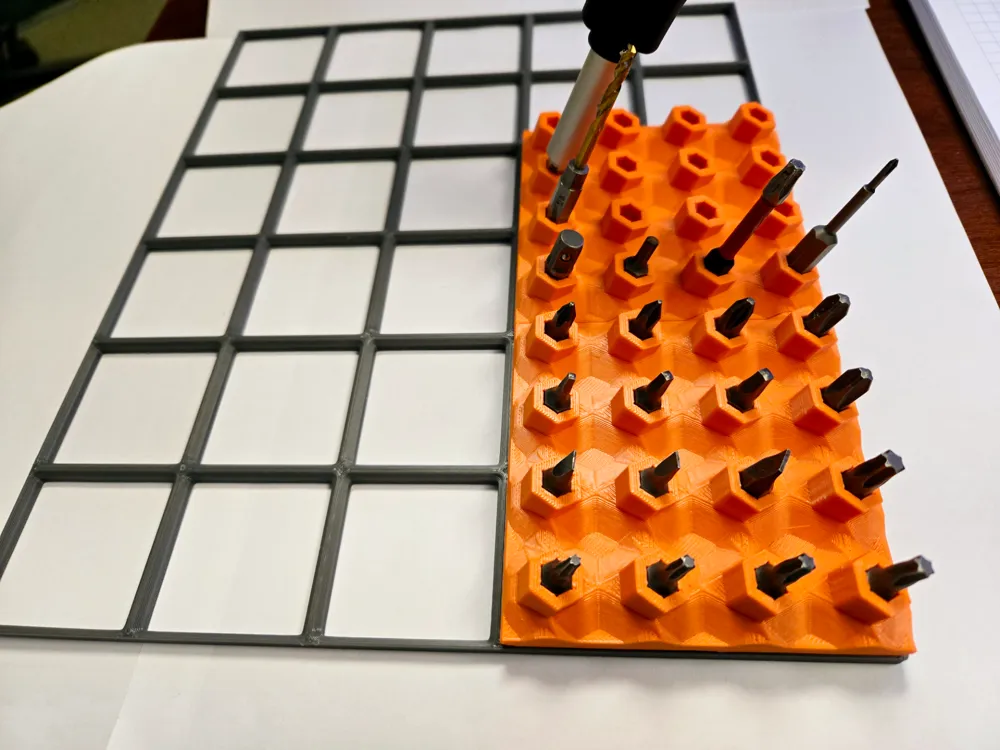 Screw Bitfinity, Tileable_Gridfinity_2 Grids Wide_ by ACe - MakerWorld