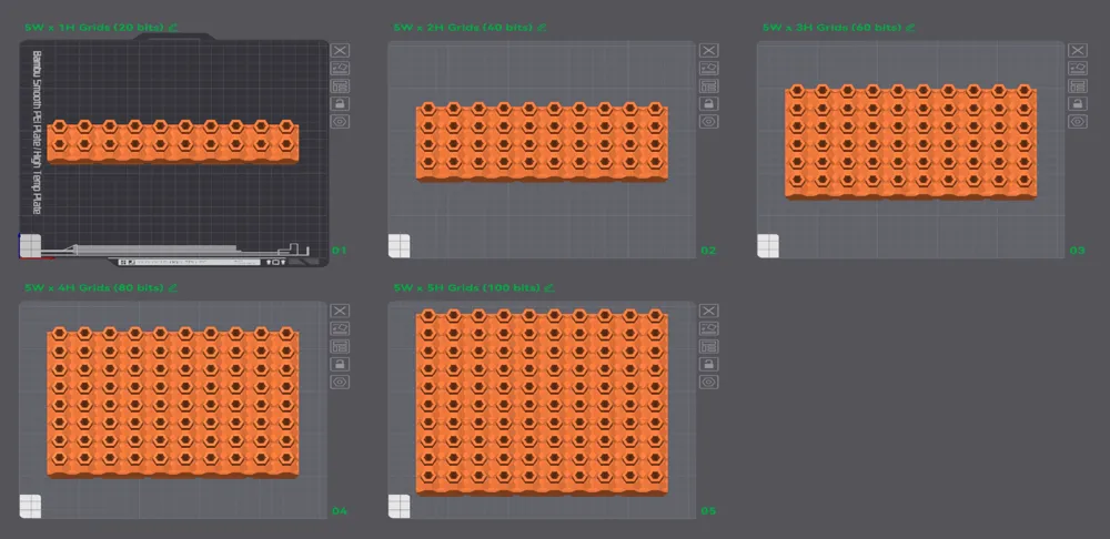 Screw Bitfinity, Tileable_Gridfinity_2 Grids Wide_ by ACe - MakerWorld