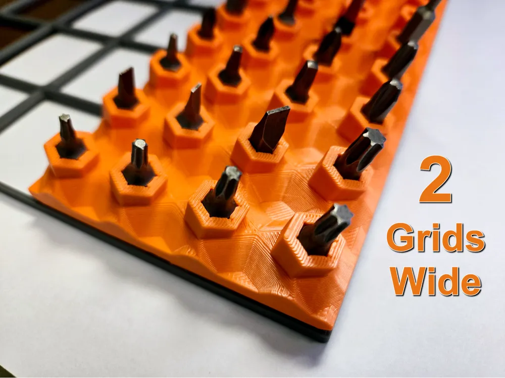 Screw Bitfinity, Tileable_Gridfinity_2 Grids Wide_ by ACe - MakerWorld