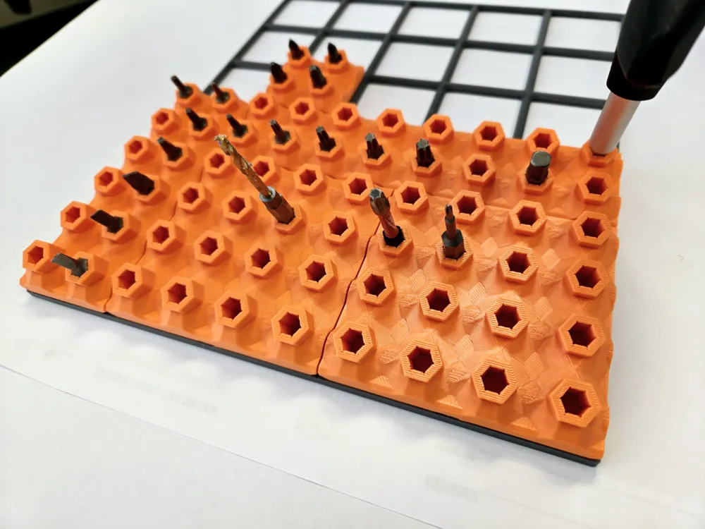 Screw Bitfinity, Tileable_Gridfinity_2 Grids Wide_ by SFYoung - MakerWorld