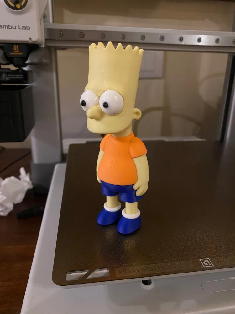 Bart Simpson NO AMS - Free 3D Print Model - MakerWorld