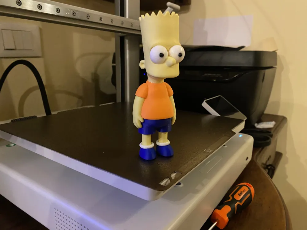 Bart Simpson NO AMS - Free 3D Print Model - MakerWorld