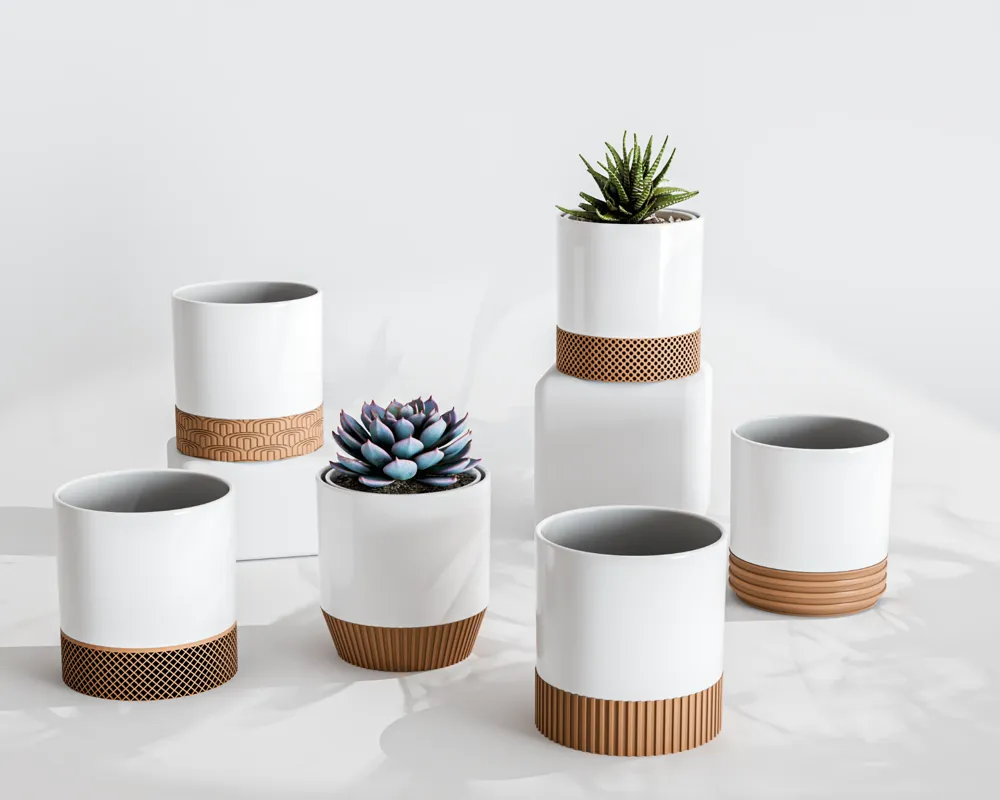 Geometric Bases For Corcelain Plant Pots by Nordic Creativa MakerWorld ...