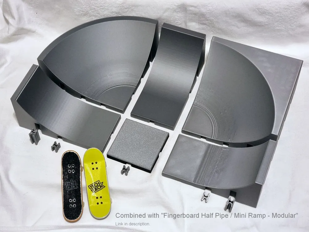 Fingerboard Skatepark Modular - Bowl - Free 3D Print Model - MakerWorld