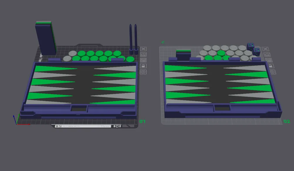Chess / Backgammon by Nasgul86 - MakerWorld