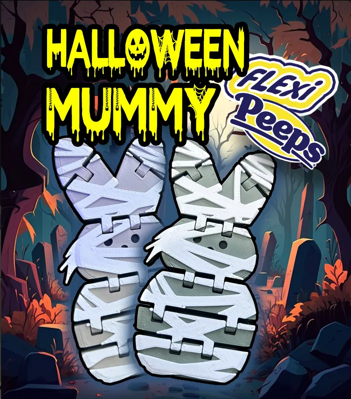 Halloween Peep Flexi Mummy by K2_Kevin - MakerWorld
