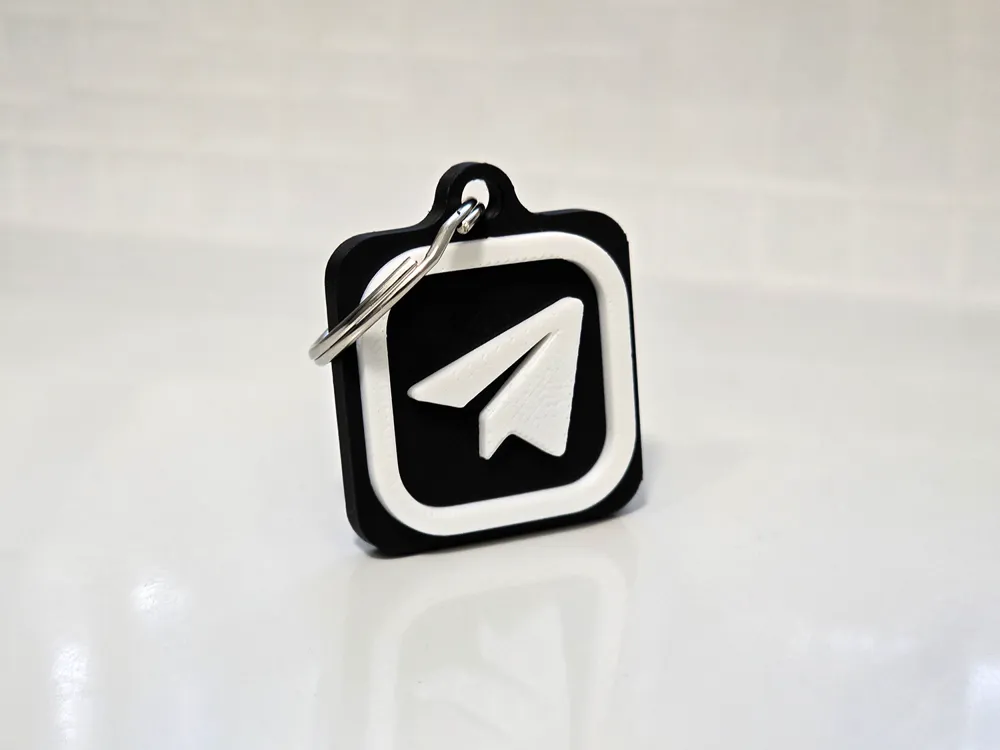 Telegram Logo NFC Tag Keychain by Benares Custom Works - MakerWorld