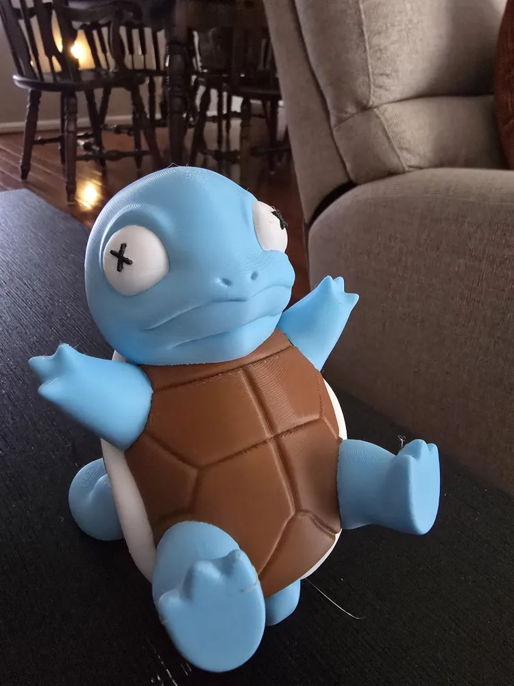 Derpy Squirtle Figure - Cute Pokémon Desktop Toy - Free 3D Print Model ...