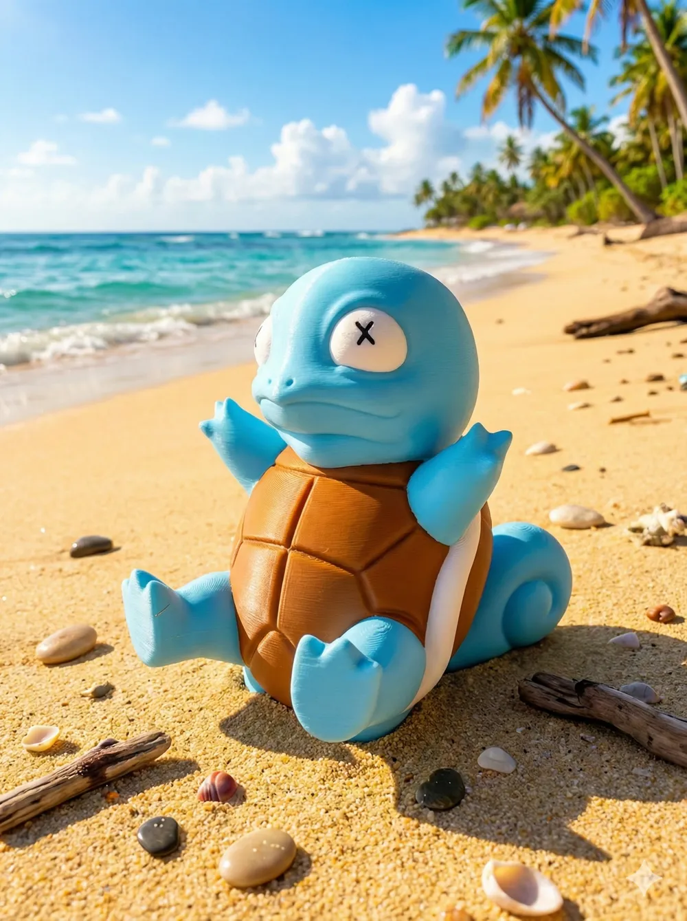 Derpy Squirtle Figure - Cute Pokémon Desktop Toy - Free 3D Print Model ...