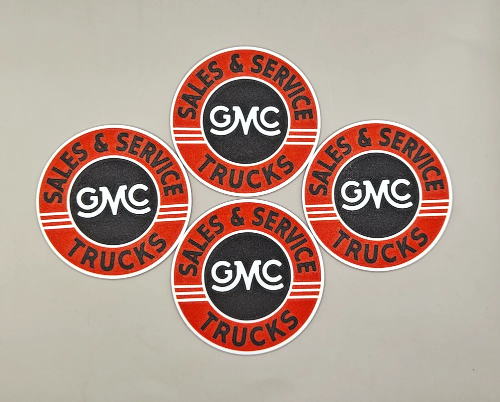 GMC Trucks Sales & Service Coasters by railimages - MakerWorld