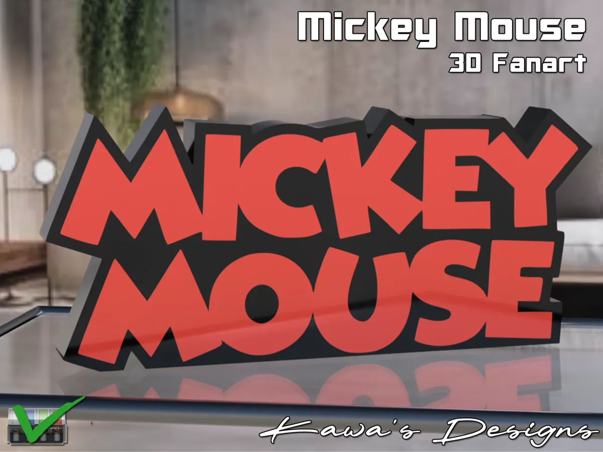 Mickey Maus 3D FanArt – Kostenloses 3D-Druckmodell – MakerWorld