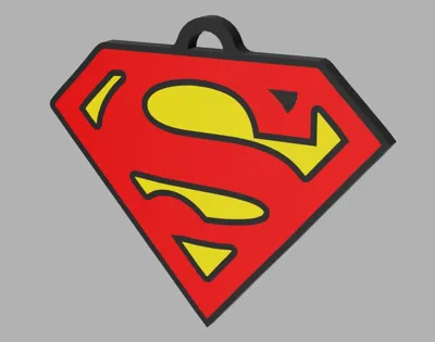 Superman logo keychain by BT3D printing - MakerWorld