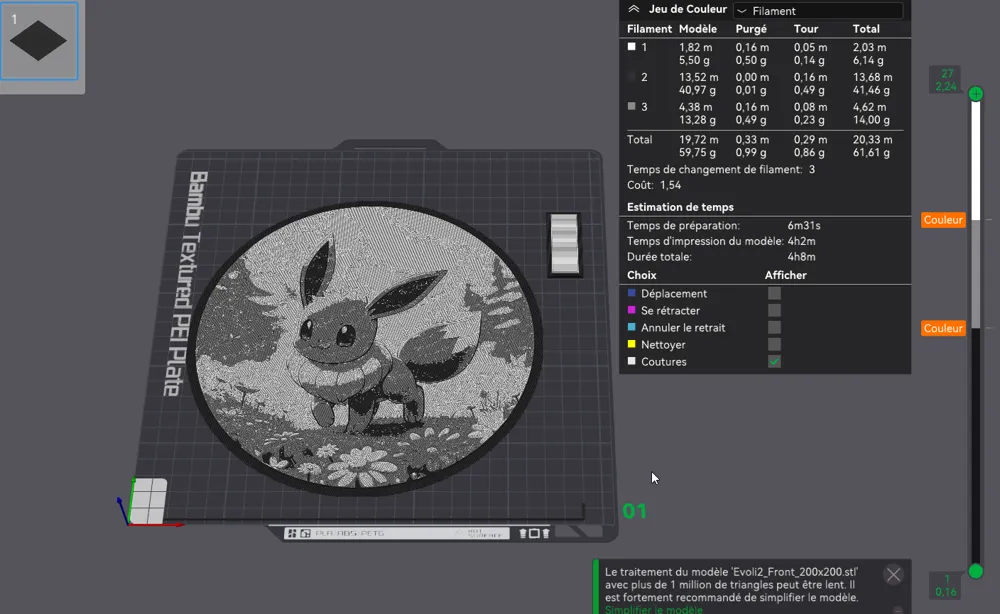 POKEMON Eevee Evoli HueForge by Sebastien - MakerWorld