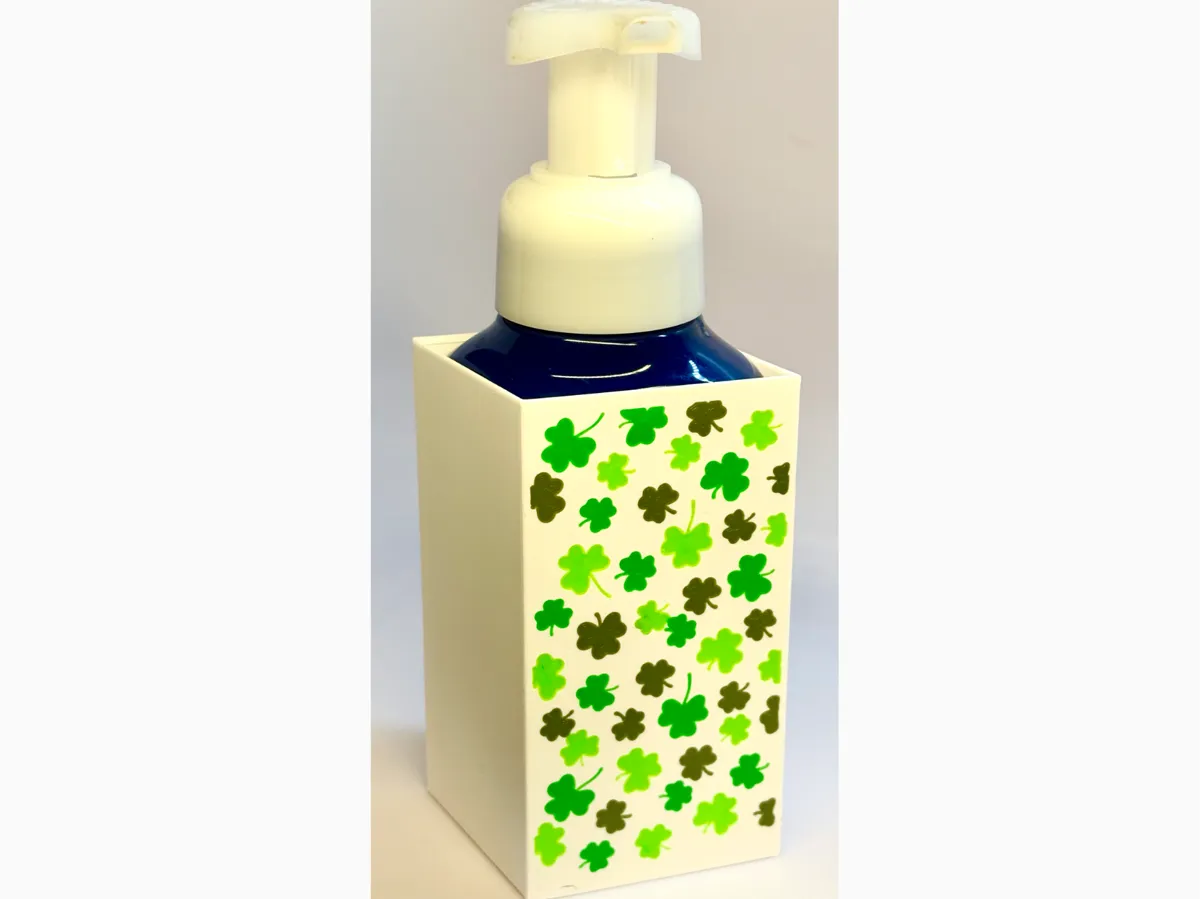 Shamrock Shuffle Sleeve for Hand Soap Dispensers - Free 3D Print Model ...