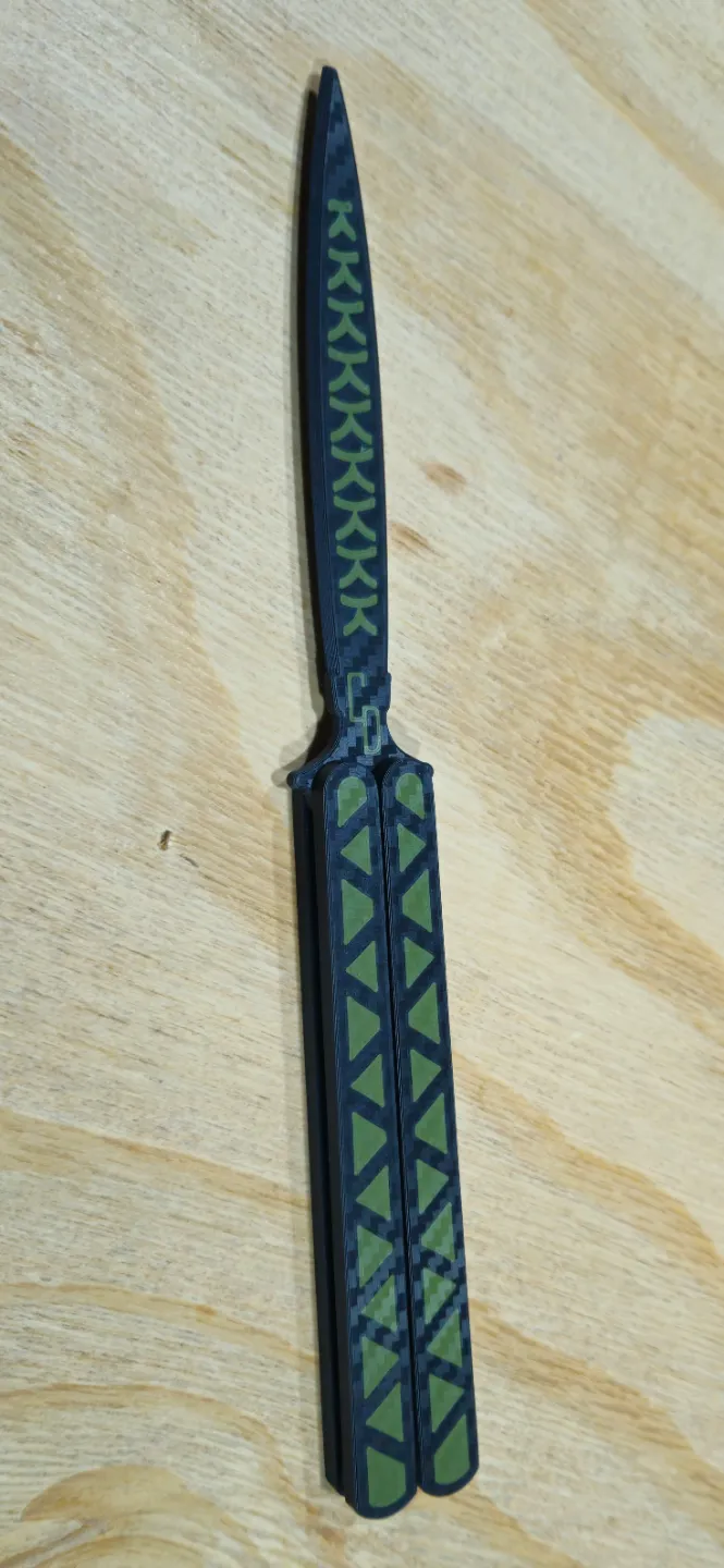 Balisong Butterfly Knife V2 Plain And Patterned by Caziuz Designs ...