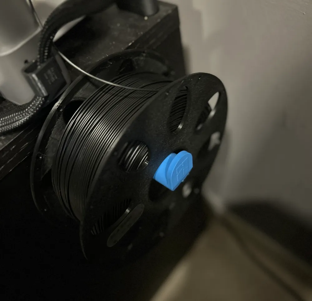 Wall or wood Spool Holder with logo by SimRacers Home - MakerWorld