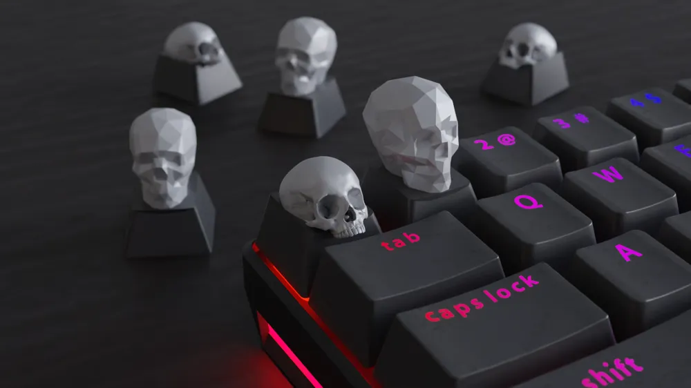Skull Keycaps Remixed by braga3dprint MakerWorld: Download Free 3D Models