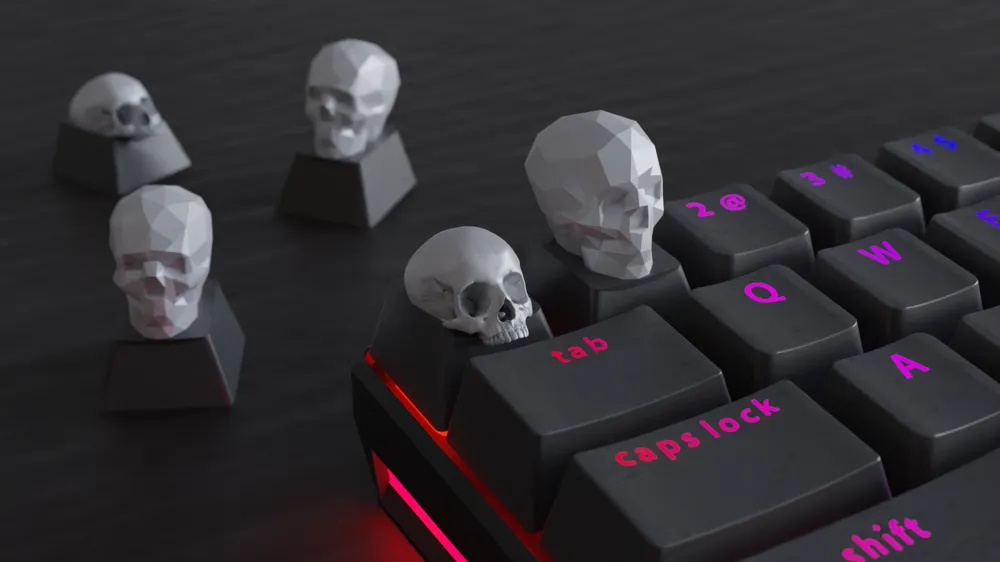 Skull Keycaps Remixed by braga3dprint MakerWorld: Download Free 3D Models