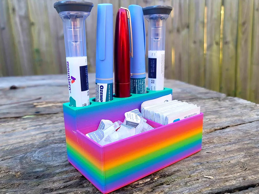 Insulin/Injection Pen Stand with Needle/Swab Box - Free 3D Print Model ...