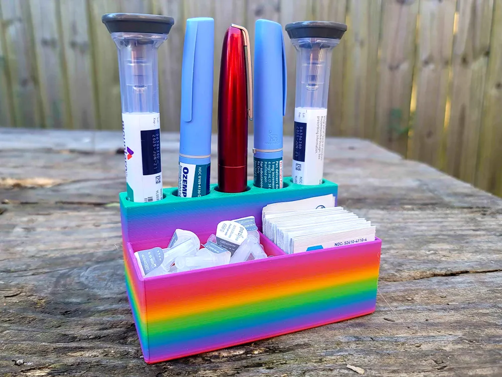 Insulin/Injection Pen Stand with Needle/Swab Box - Free 3D Print Model ...