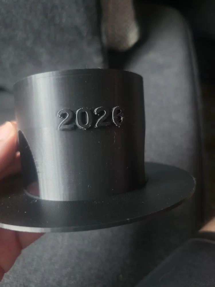 2026 New Years Eve Cat Top Hat - Free 3D Print Model - MakerWorld