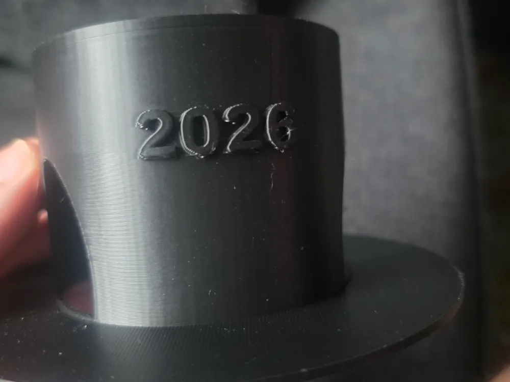 2026 New Years Eve Cat Top Hat - Free 3D Print Model - MakerWorld
