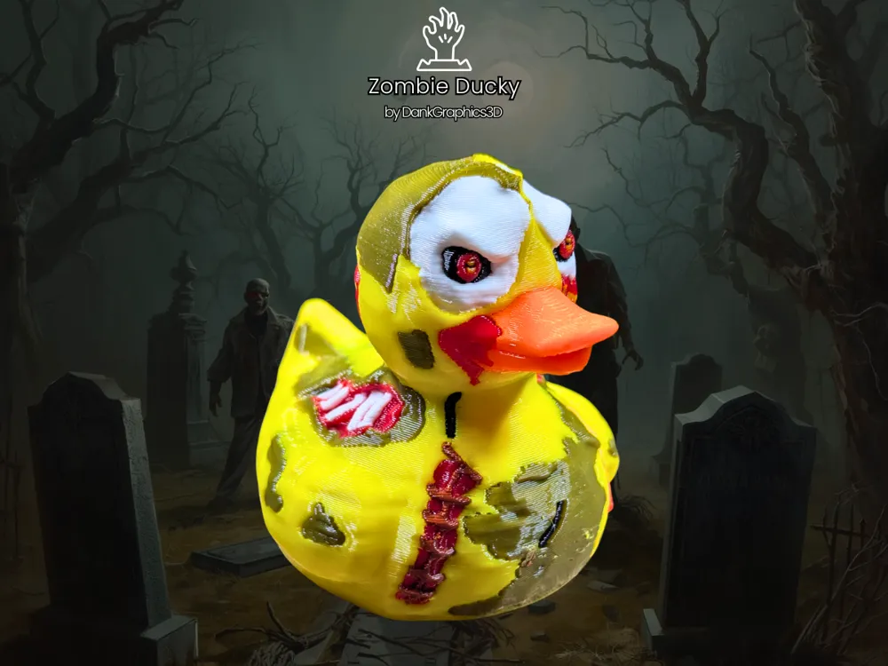 The Quack of the Dead: Zombie Ducky (AMS) - Free 3D Print Model ...
