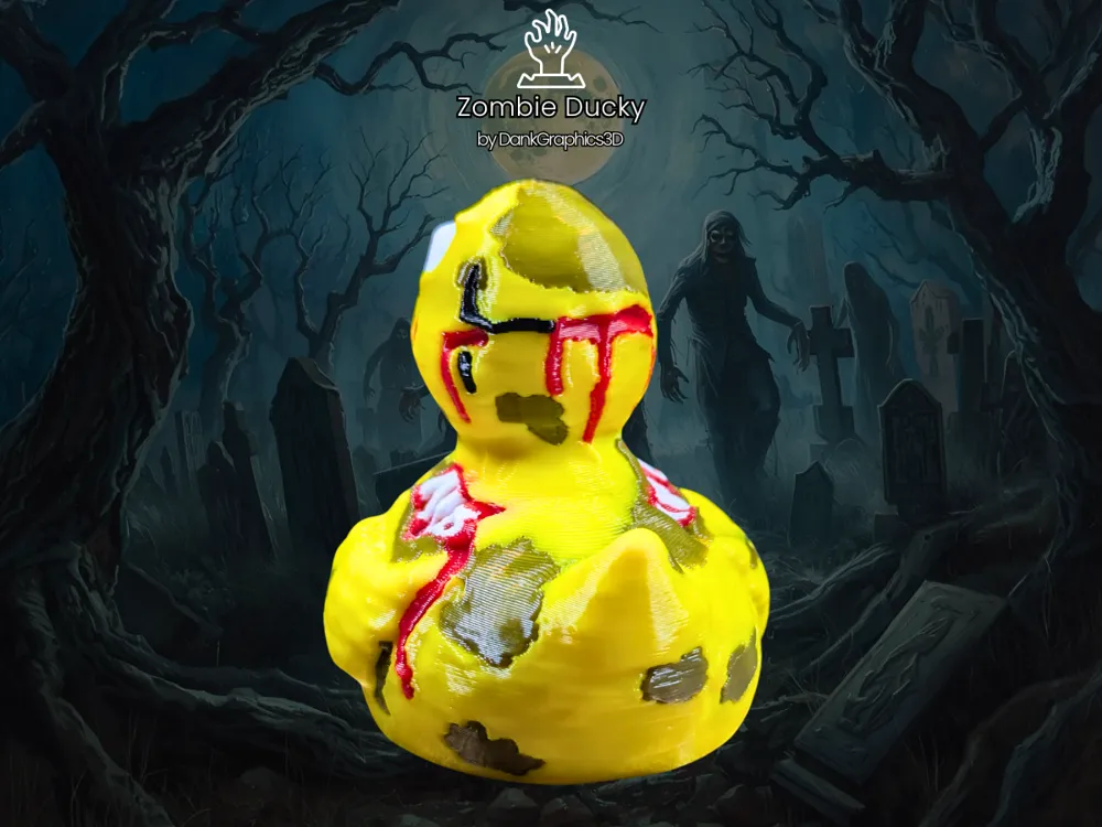 The Quack of the Dead: Zombie Ducky (AMS) - Free 3D Print Model ...