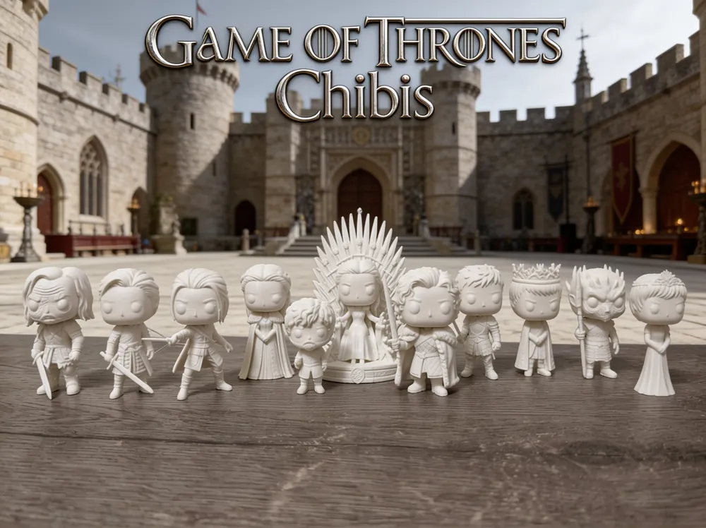 Game Of Thrones - Chibi Set - Free 3D Print Model - MakerWorld