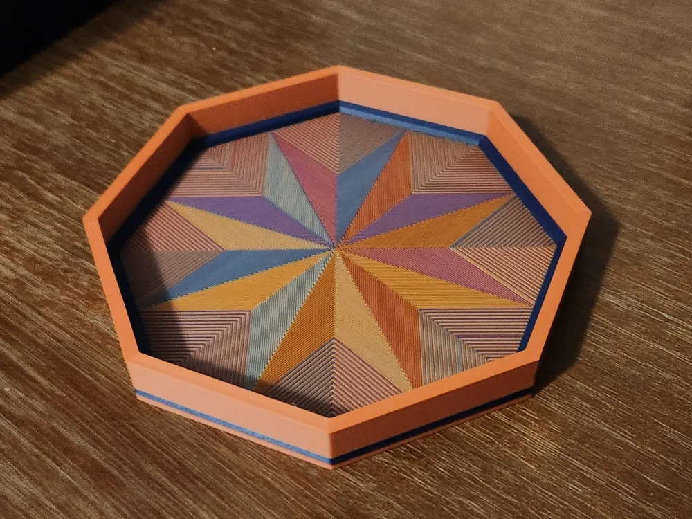 Octogon Catch-all Tray with Star Surface Design by OminousFyxen3D ...
