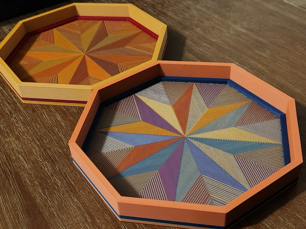 Octogon Catch-all Tray with Star Surface Design by OminousFyxen3D ...