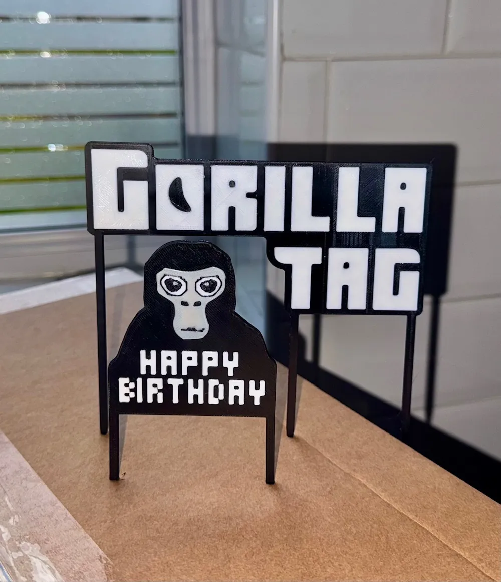 Gorilla Tag Cake Topper by SM3Y - MakerWorld