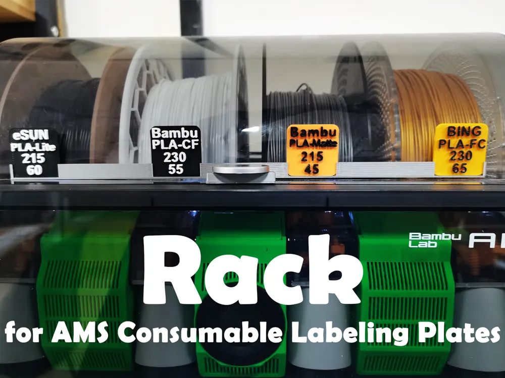 Filament label holder for AMS by YoloDIY - MakerWorld