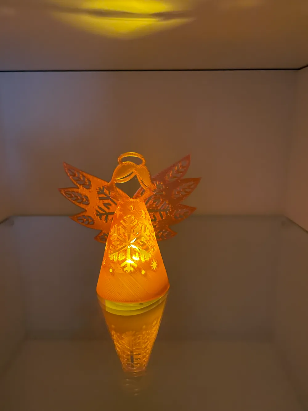 Tea Light Christmas Angel (1 Color) - Free 3D Print Model - MakerWorld
